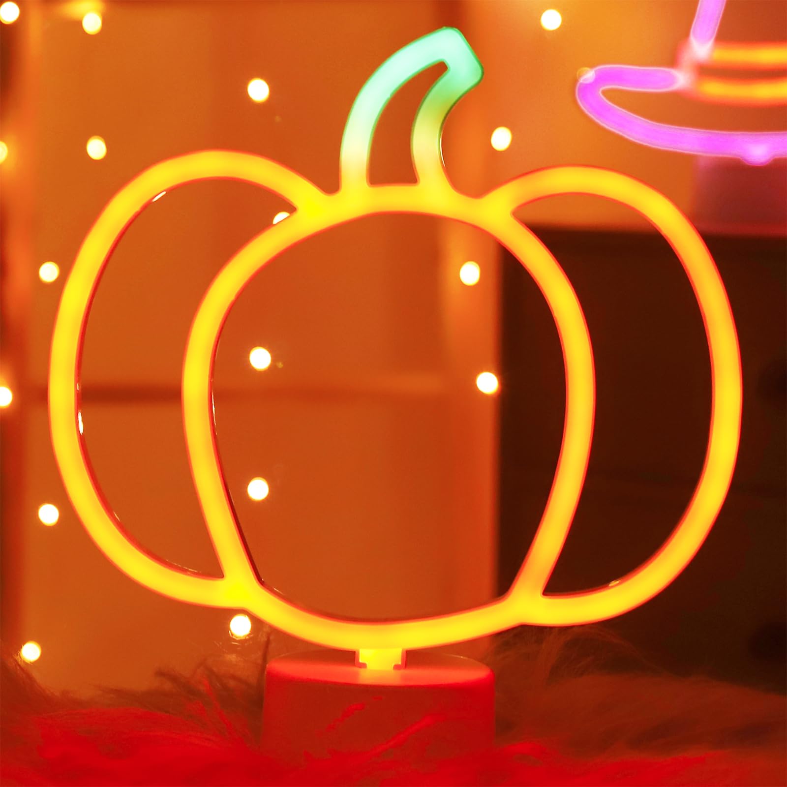 YAOZHOU Thanksgiving Table Decor,Pumpkin Lights Lamp, Neon Signs ...