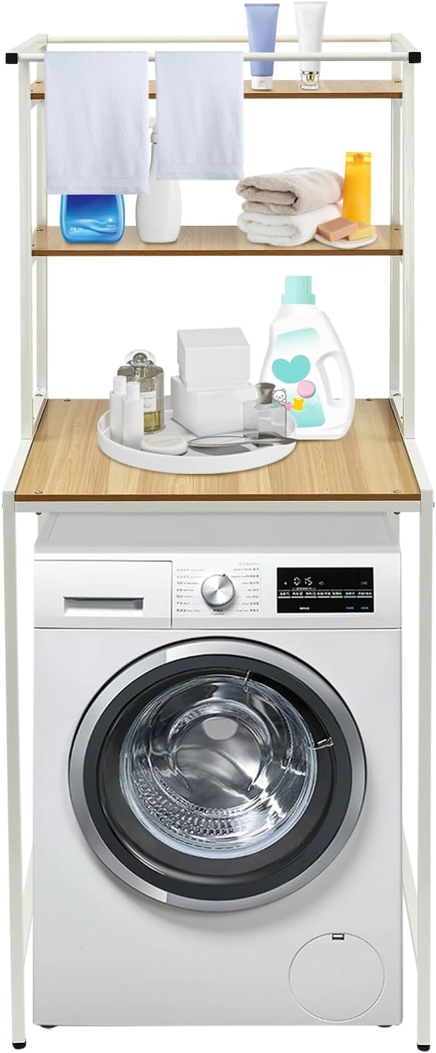 Amazon.com: Abao panda 3-Tier Bathroom Room Shelf Washing Machine ...