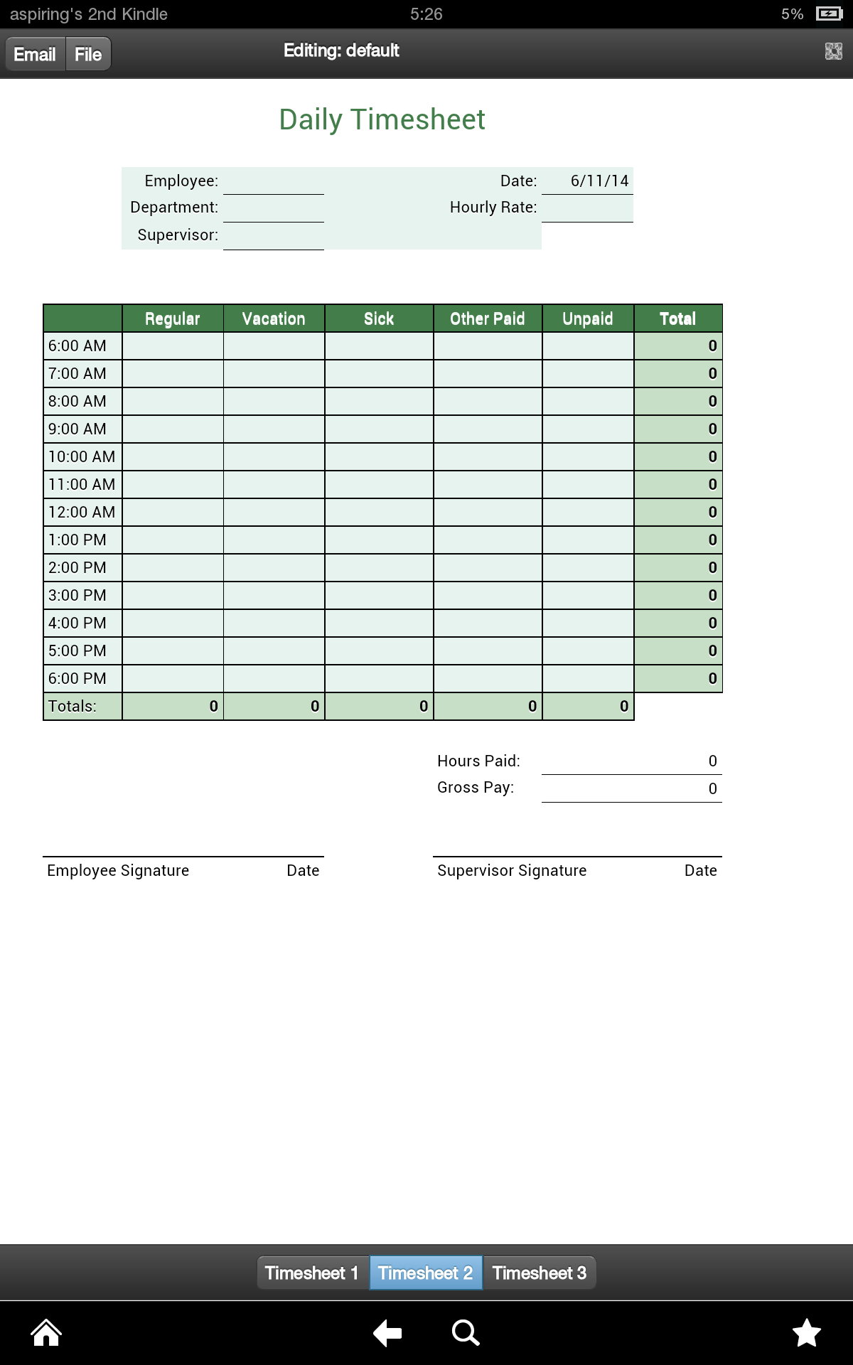 Daily Timesheets-Amazonアプリストアのアプリ