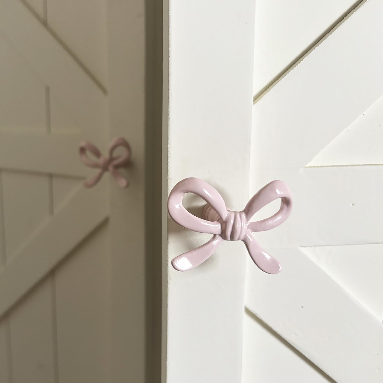 Snapklik.com : 6 Funpop Pink Bow Drawer Pulls & Cabinet Knobs ...