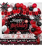 Amazon.com: Red Birthday Decorations for Men Women Boys Girls, 75 PCS ...