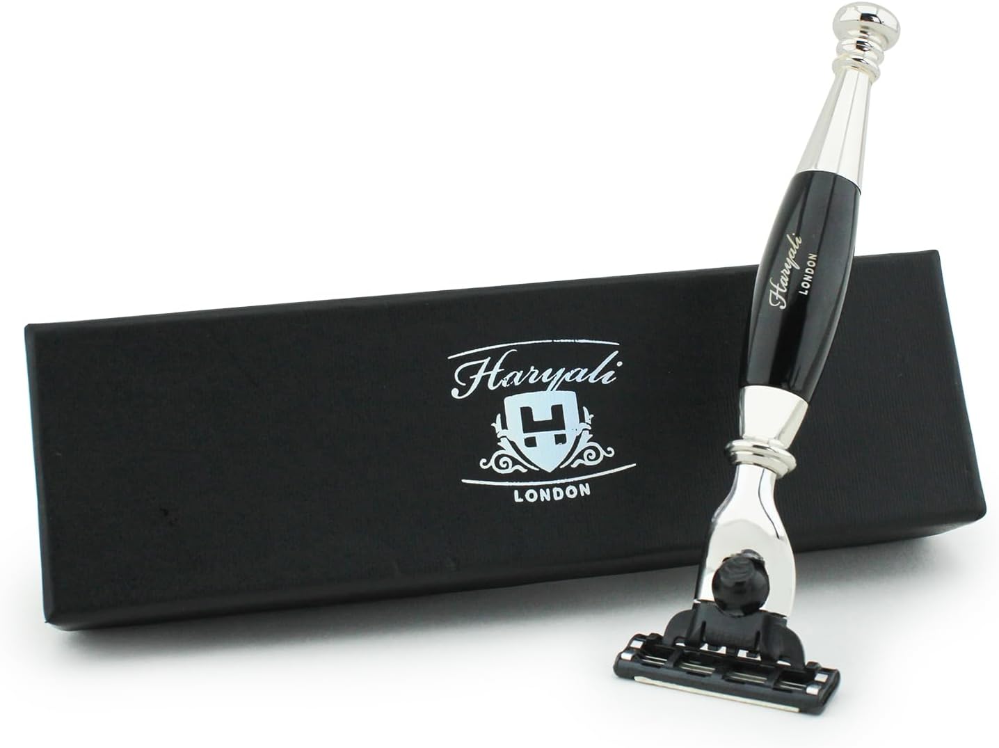 Amazon.com: Haryali London 3 Edge Shaving Razor With Black Powder ...