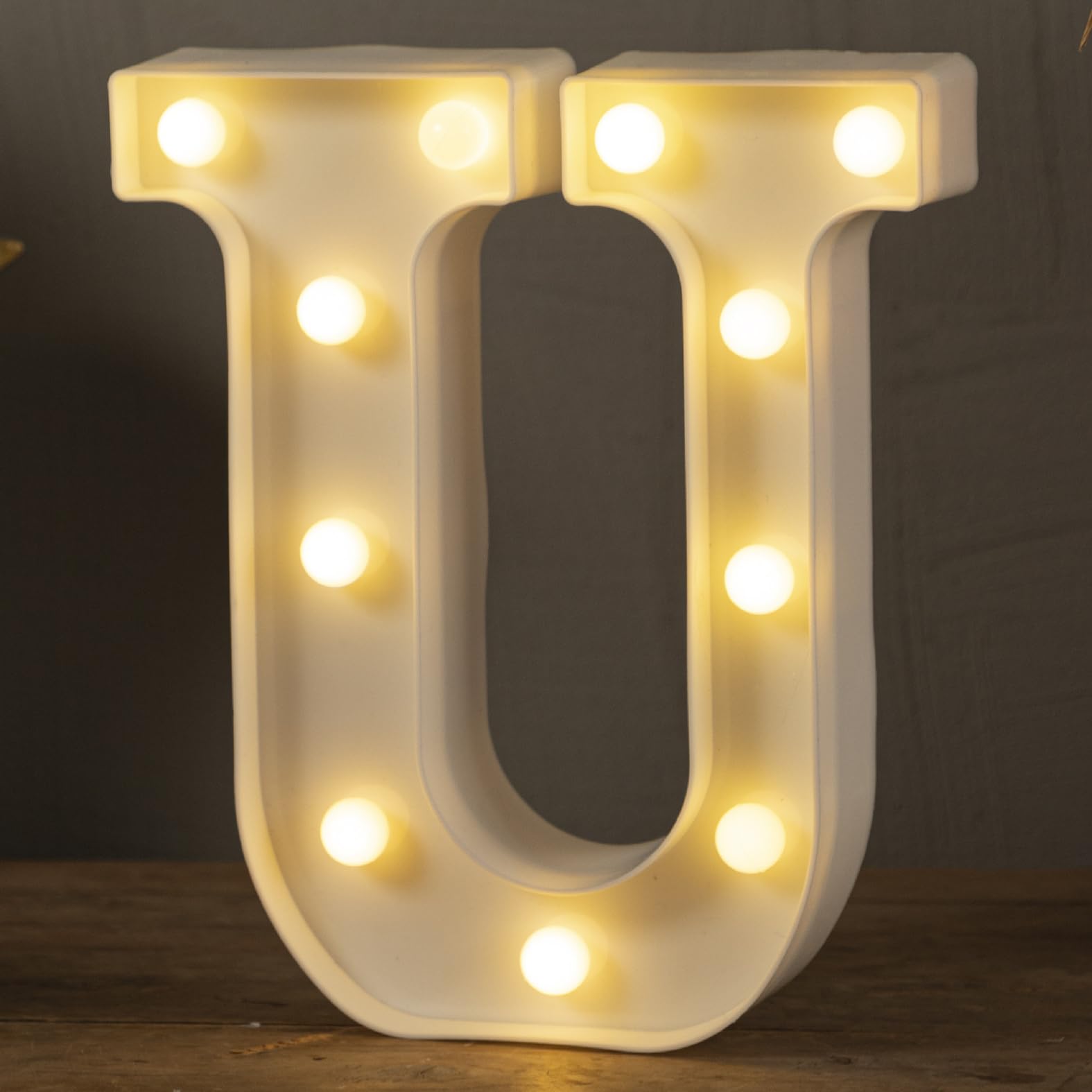 Snapklik.com : HXWEIYE LED Marquee Letters Lights Sign-U, Led Letters ...