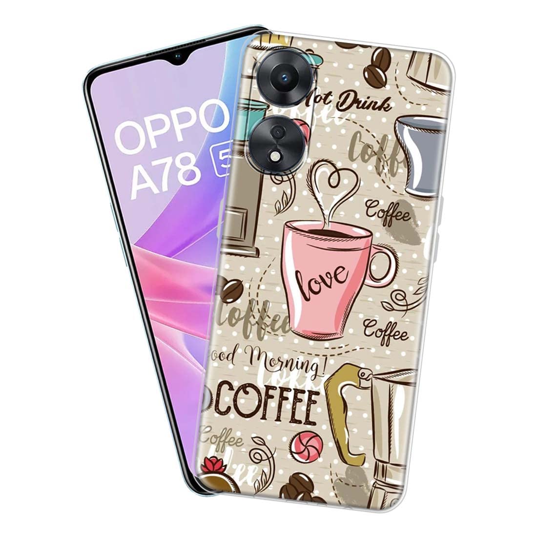 Fashionury Designer Printed Soft Silicone Back Case Cover for Oppo A78 ...
