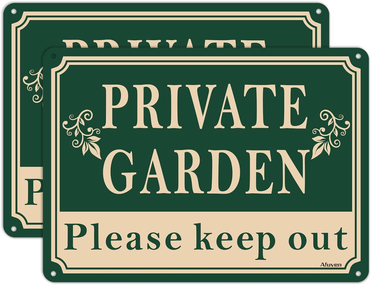 Private garden please keep out Safety sign - 1.2mm Rigid plastic 300mm ...