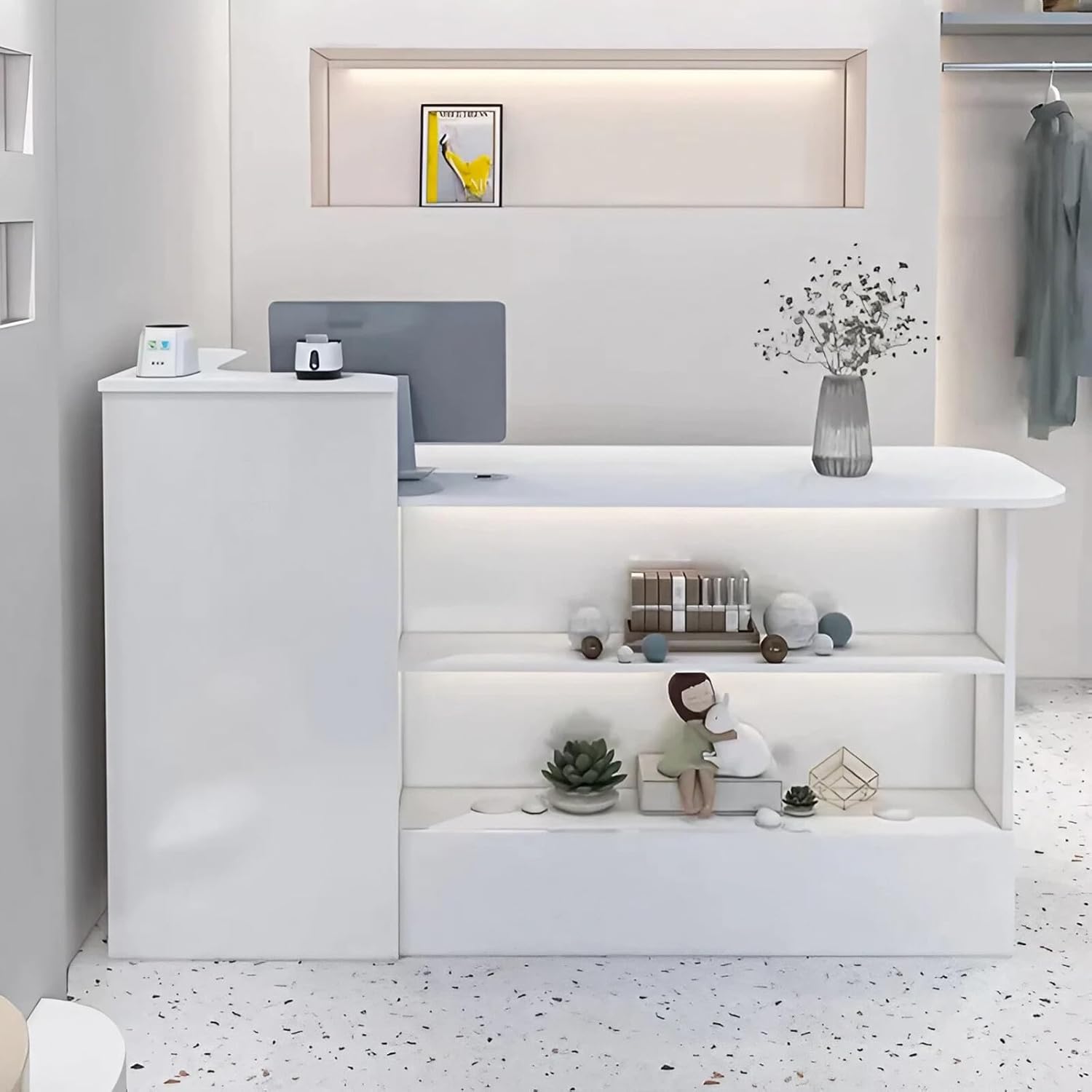 Modern Reception Desk Counter with Lockable Drawer & Philippines | Ubuy