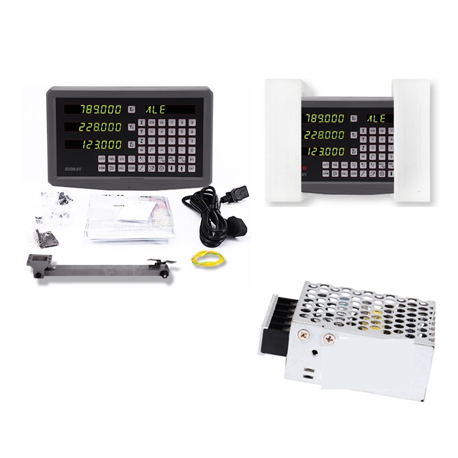 Buy Optical Grating Ruler, Metal 3 Axis DRO Kits Digital Readout ...