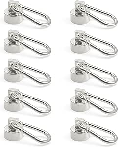 Amazon.com: Ant Mag Magnets Hooks Heavy Duty with Carabiner 22lbs ...