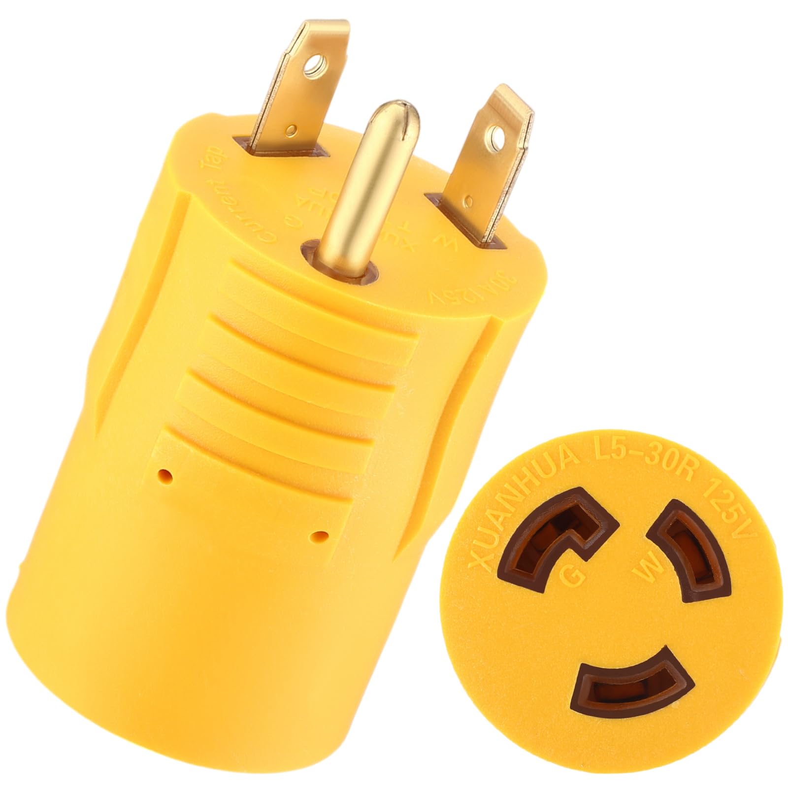 Amazon.com: Kanayu 30 Amp Plug Adapter NEMA TT-30P to L5-30R 3 Prong RV ...