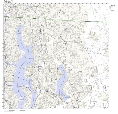 Redmond, WA ZIP Code Map Laminated: Amazon.com: Office Products