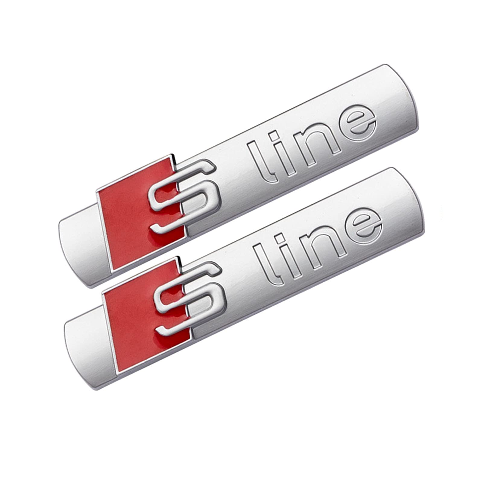 Buy JAJU Sline Lettering Sport Car Decal Logo, Silver 3D Badge Car Side ...