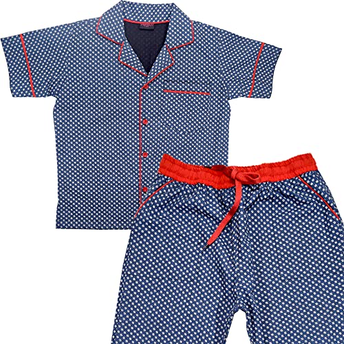 Buy SHOPmOZO Unisex Pure Cotton Short Sleeve Kids Nightwear/Nightdress ...