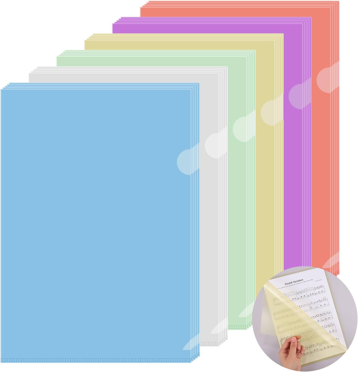 Rexel Nyrex Premium A4 Document Folder, Clear Embossed, 100mic, Cut ...