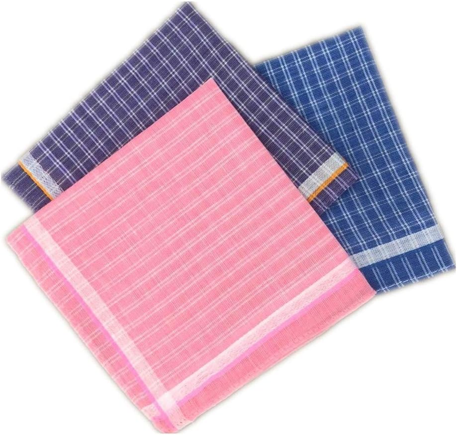 Generic 10x Fabric Handkerchiefs Checked Pattern Ladies Handkerchiefs ...