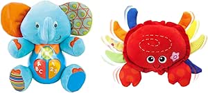 Amazon.com: KiddoLab Musical Duo: Elephant & Crab Plush Toys - Engaging ...