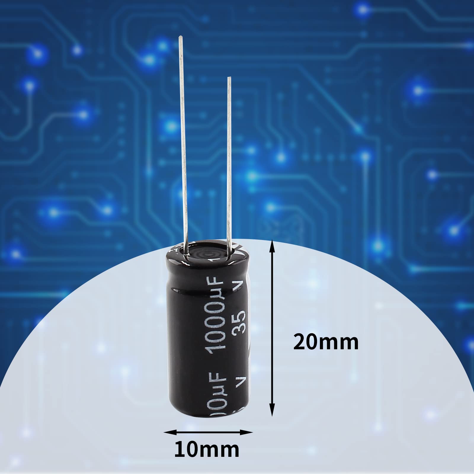 Snapklik.com : Cionyce 5 PC 35v 1000uf Capacitor, Aluminum Radial ...