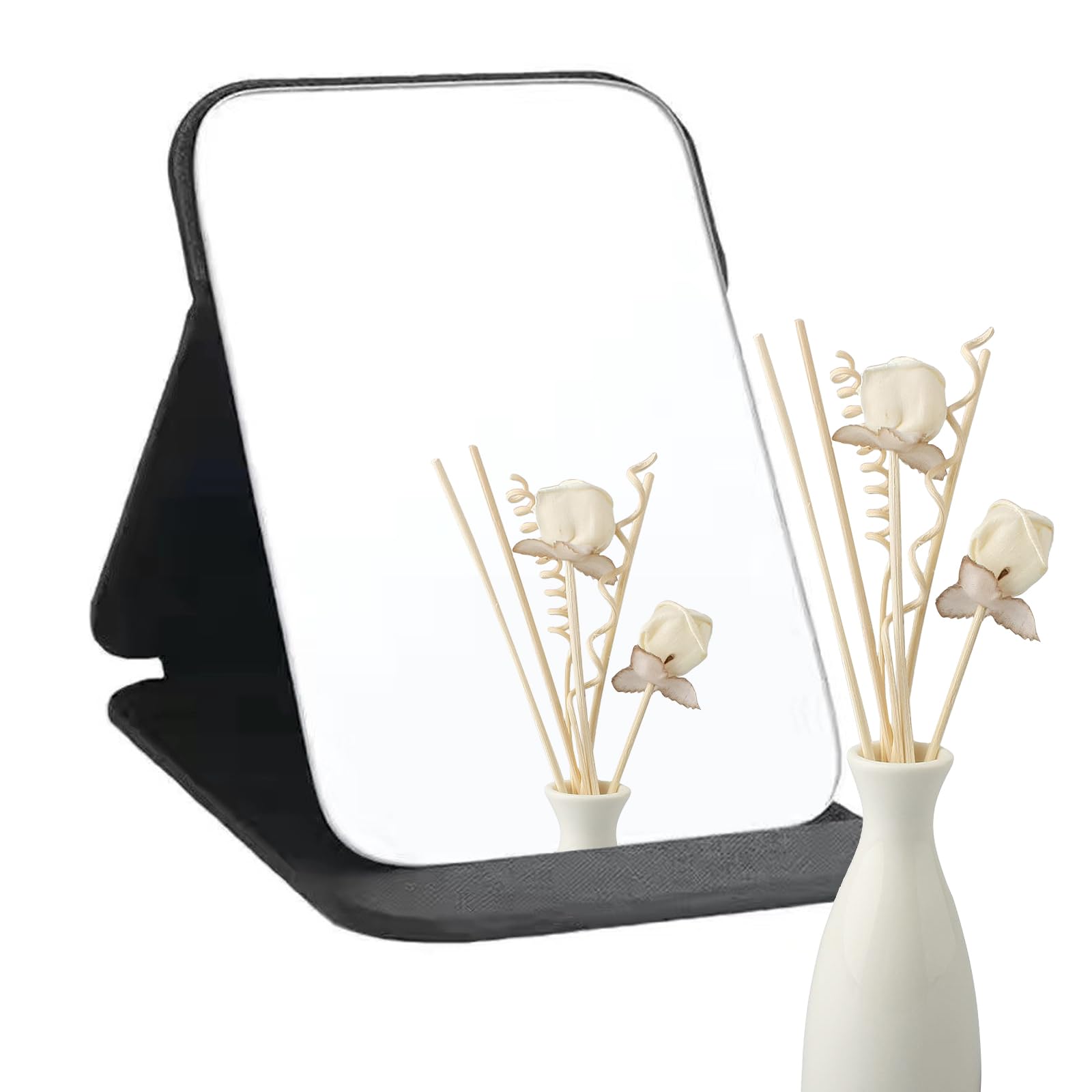 Portable Folding Mirror, Large Folding Makeup Mirror, Super HD Compact ...