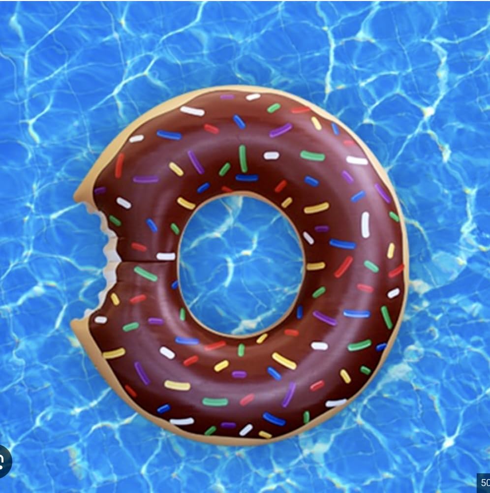Amazon.com: Inflatable Doughnut Shaped Pool Float : Toys & Games