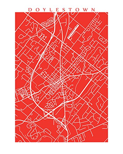 Amazon.com: Doylestown Map Print : Home & Kitchen