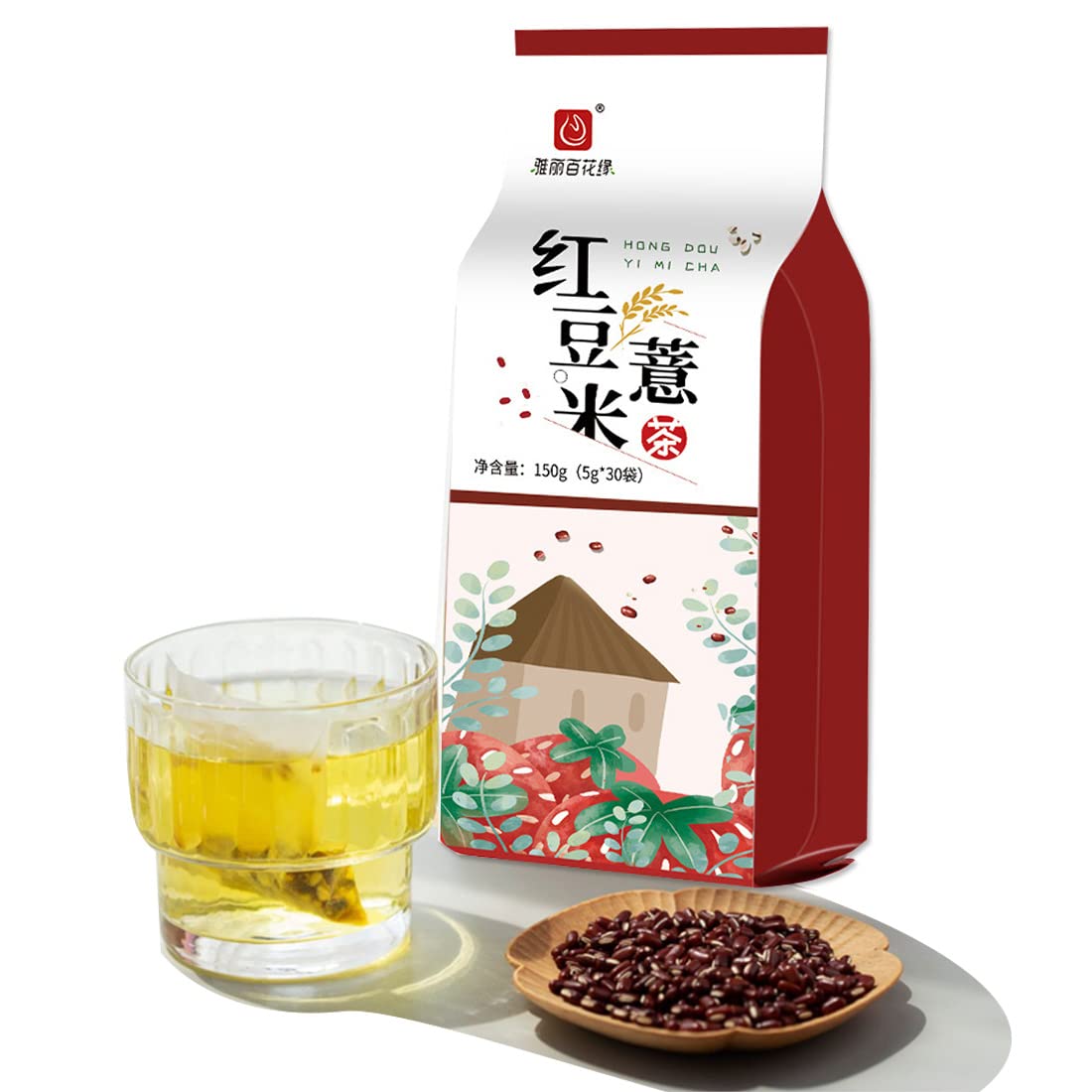 Amazon.com : Red Bean Coix Seed Poria Herbal Tea Orange Peel Barley ...