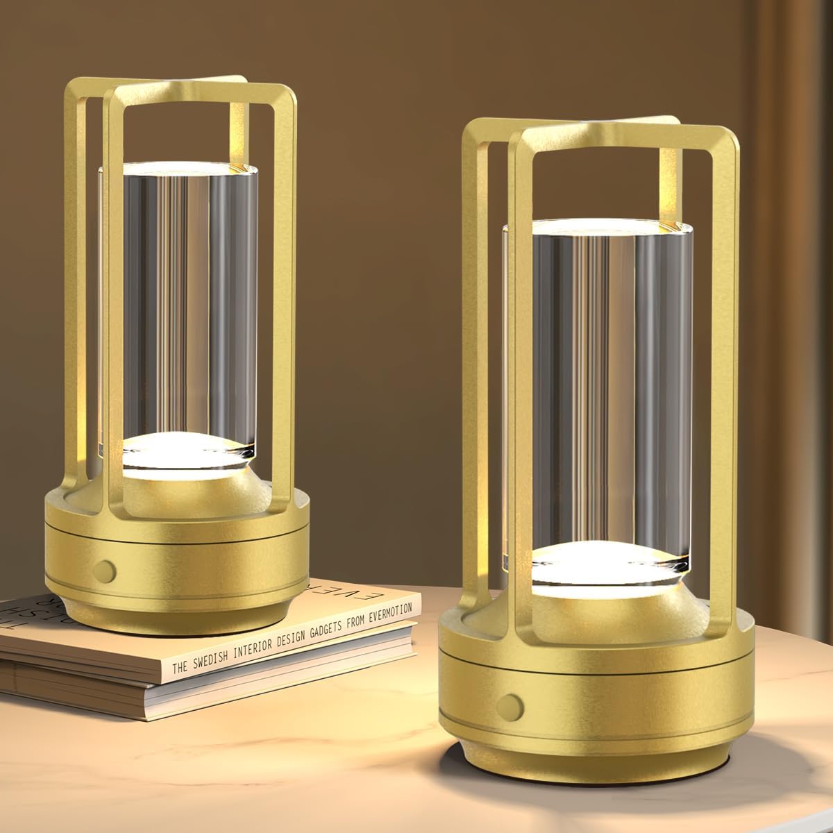 Small Cordless Table Lamps Rechargeable Set of 2 for Indoor/Outdoor ...