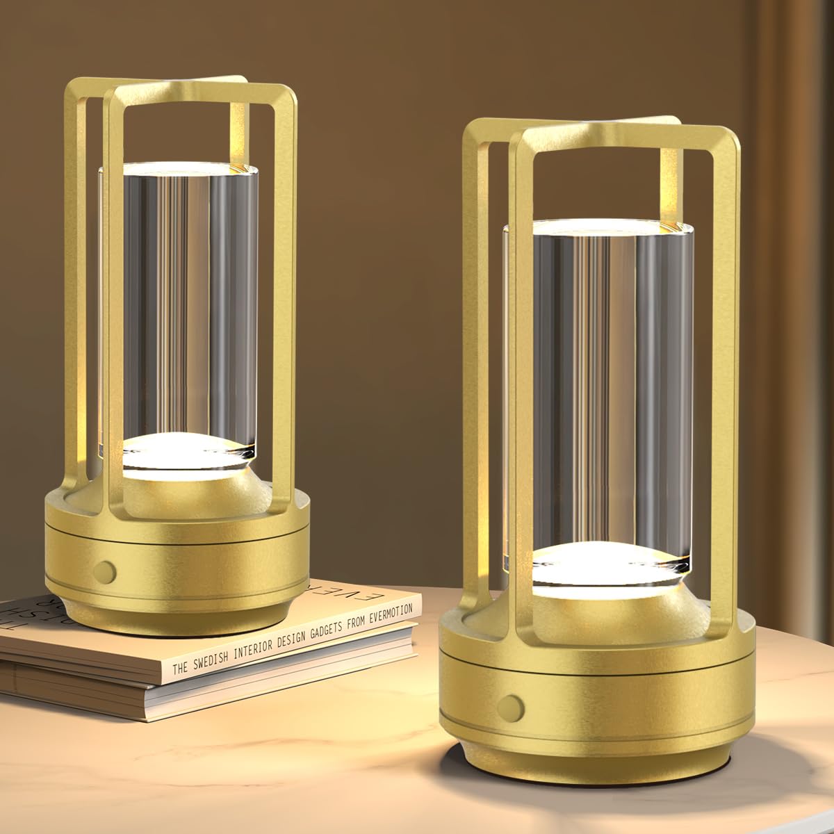 Small Cordless Table Lamps Rechargeable Set of 2 for Indoor/Outdoor ...