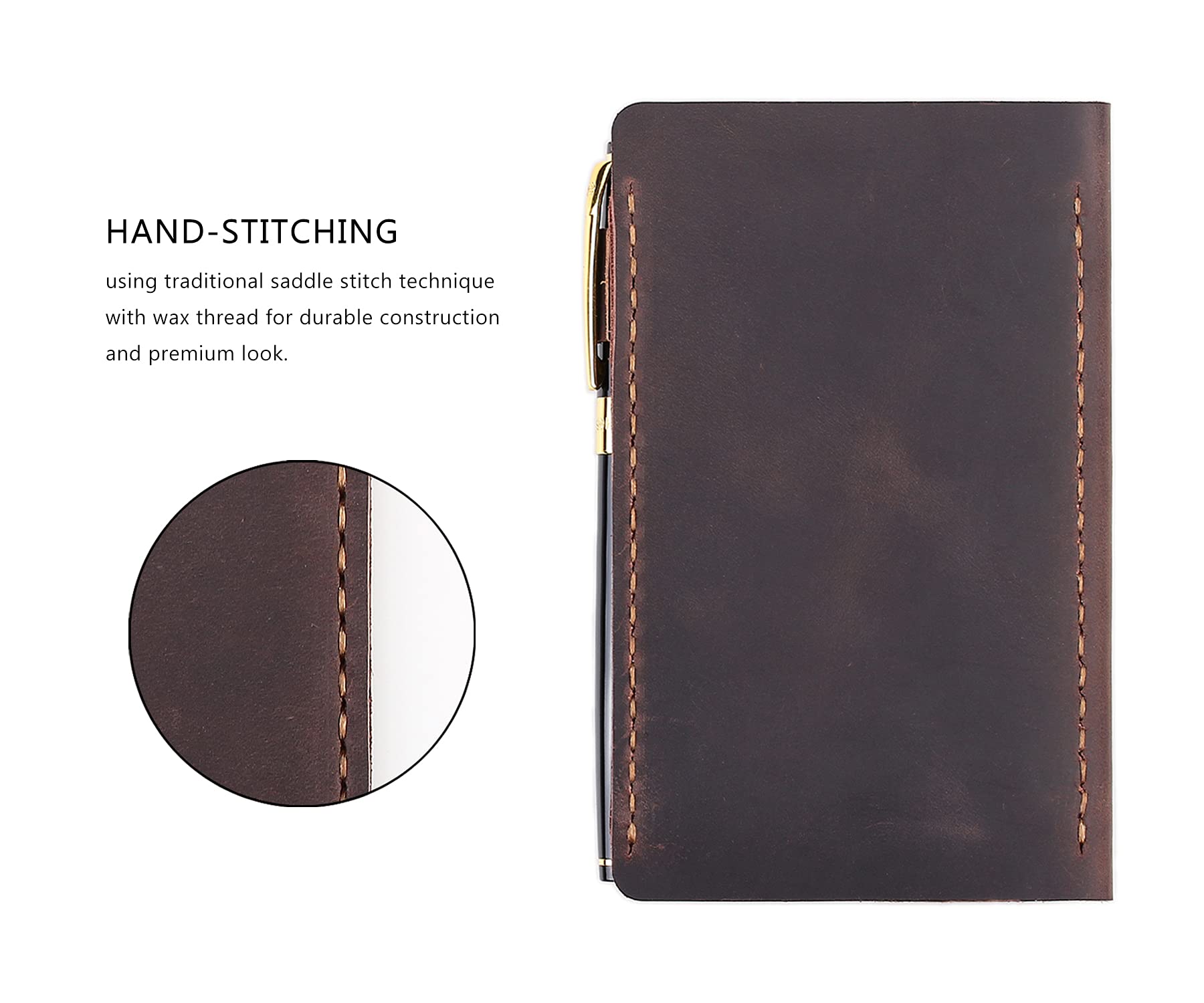 Snapklik.com : Top Bound 3"x5" Memo Notebook Covers, Genuine Leather ...