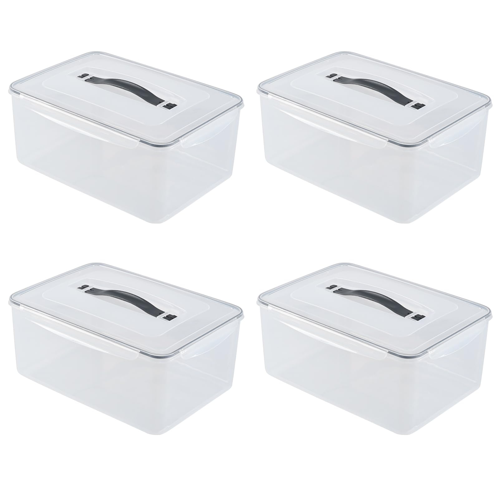 Amazon.com: Bblina 4-Pack 14.5 L Food Sealed Storage Container, Plastic ...