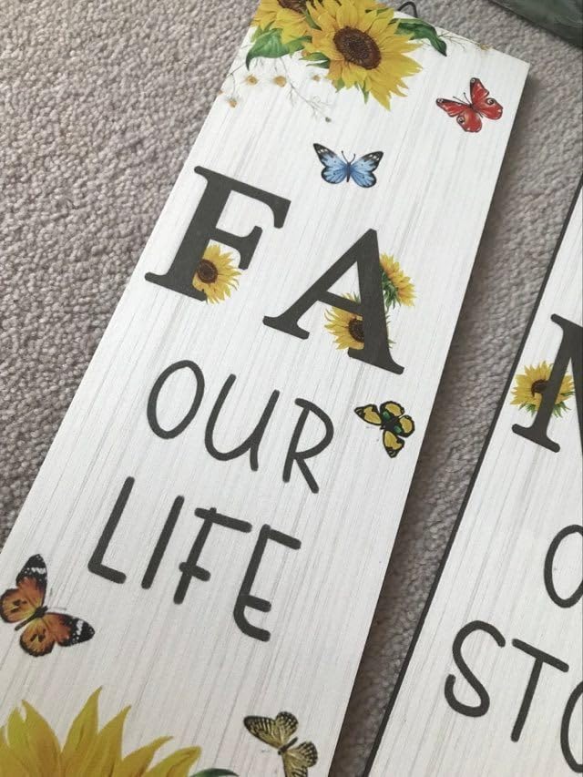 decalmile 3 pieces Sunflower Inspirational Family Rustic Farmhouse ...