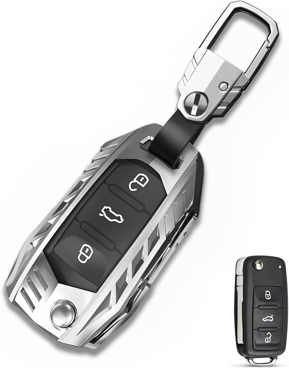 Amazon.com: YONUFI for VW Key Fob Cover for Volkswagen Car Key Case Fit ...