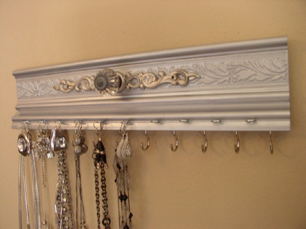 Amazon.com: Silver Jewelry Rack for Necklaces and Earrings. Great Gift ...