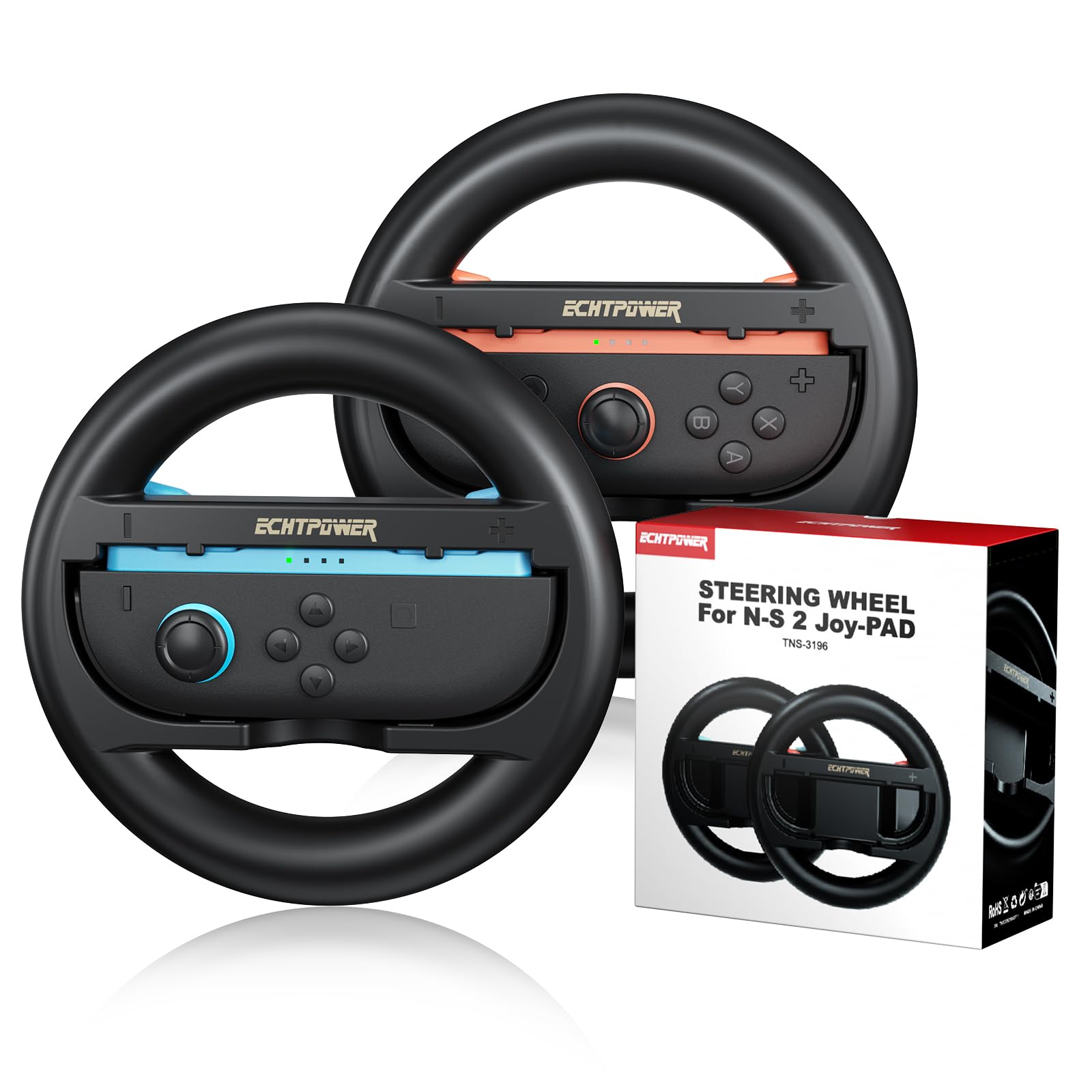 Snapklik.com : ECHTPower Switch Steering Wheel For Nintendo Switch 2 JoyCon