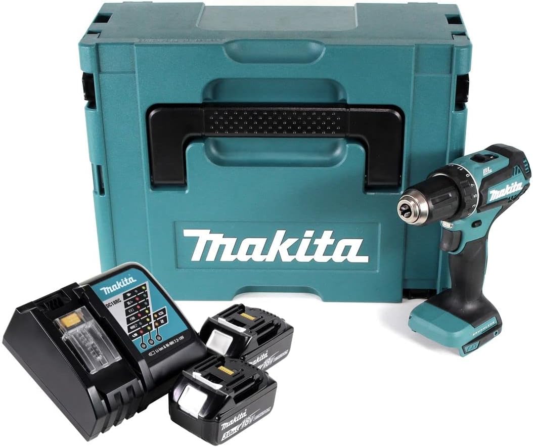 Makita DHP453RFX2 Akku-Schlagbohrschrauber 18 V / 3,0 Ah im Alukoffer ...