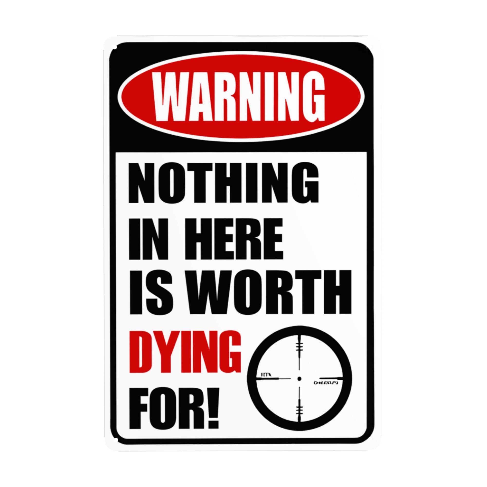Amazon.com: Warning Signs Funny Metal Sign For Garage Man Cave Yard Or ...