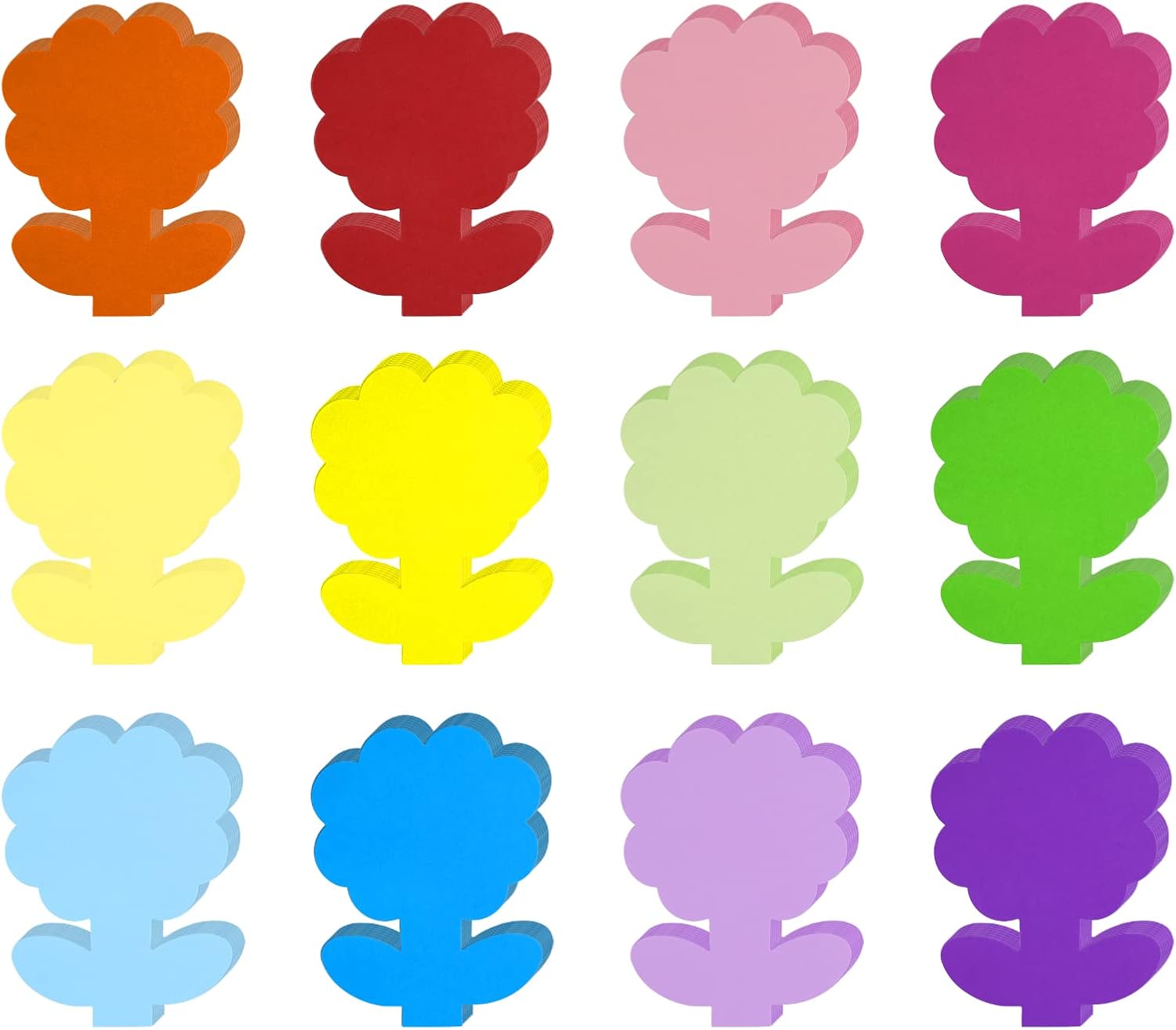 TOYMIS 72pcs Flower Cutouts Cardstock, Summer Flower Cutouts Paper ...