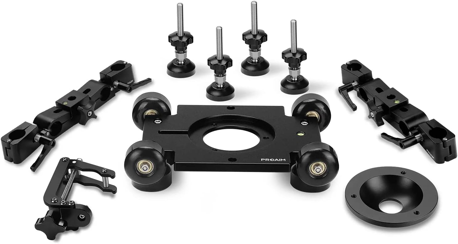 Amazon.com : PROAIM Polaris Mini Portable Video Camera Dolly w ...