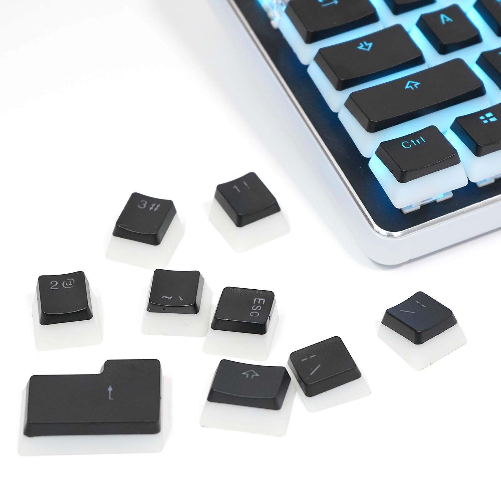 RK ROYAL KLUDGE 112 Double Shot PBT Pudding Keycaps, OEM Profile ANSI ...