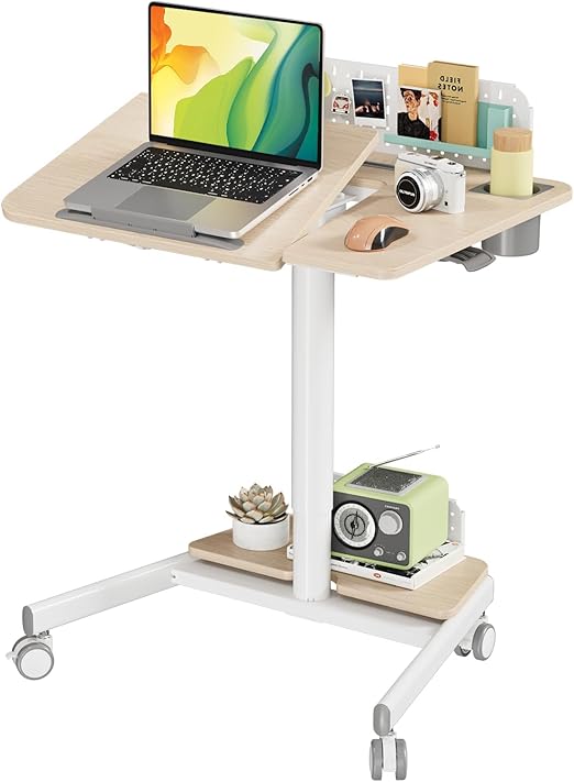 Amazon.com: JOY worker Mobile Standing Desk with 60° Tiltable Desktop ...