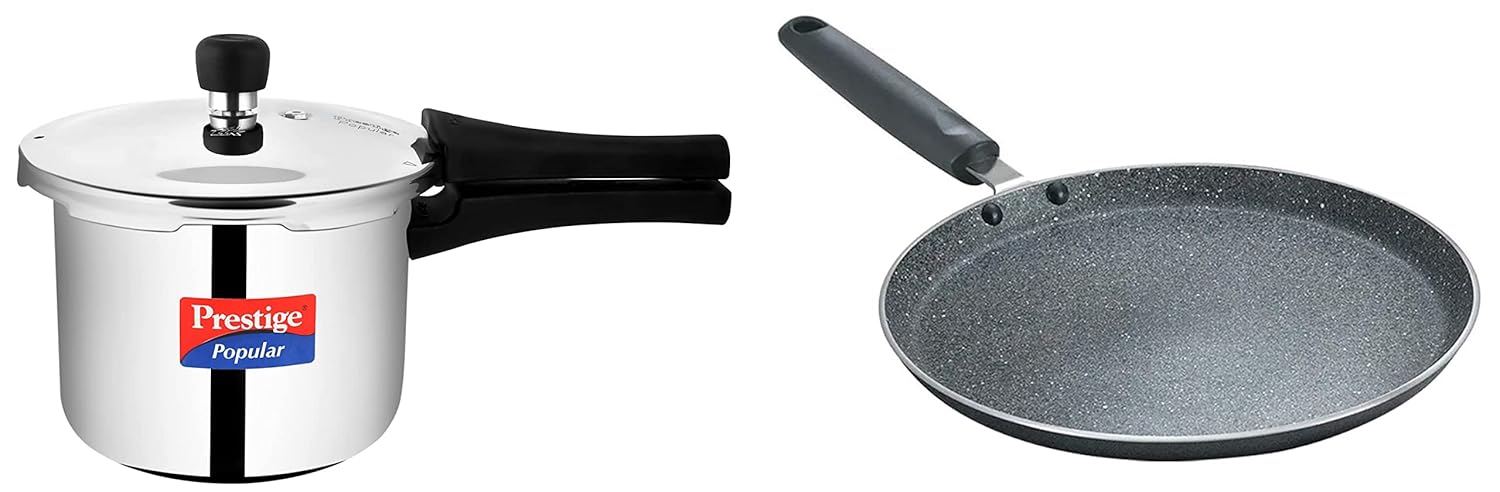 Prestige Popular Stainless Steel Outer Lid Pressure Cooker, 3 Litres ...