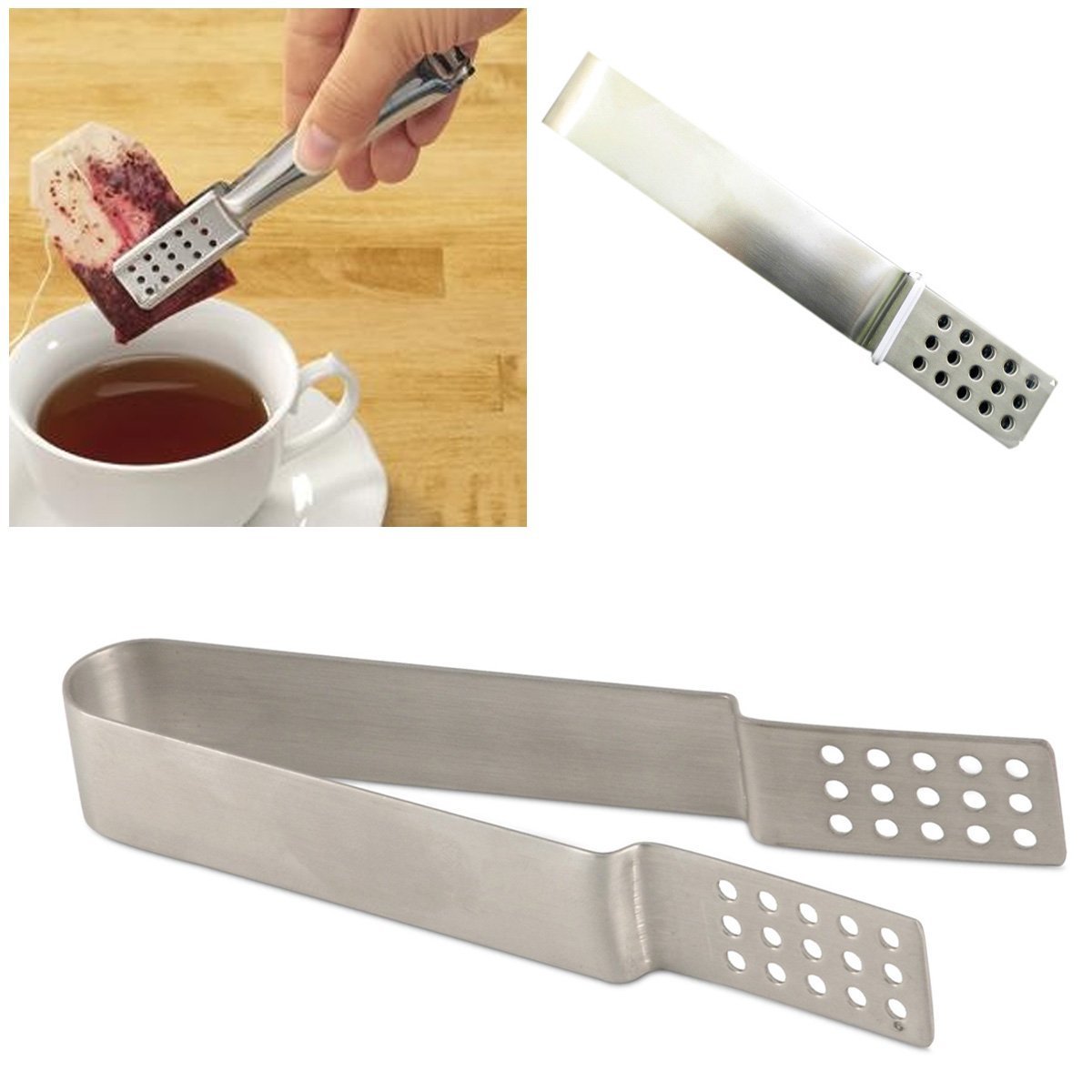 TEA BAG SQUEEZER STAINLESS STEEL : Amazon.co.uk: Home & Kitchen