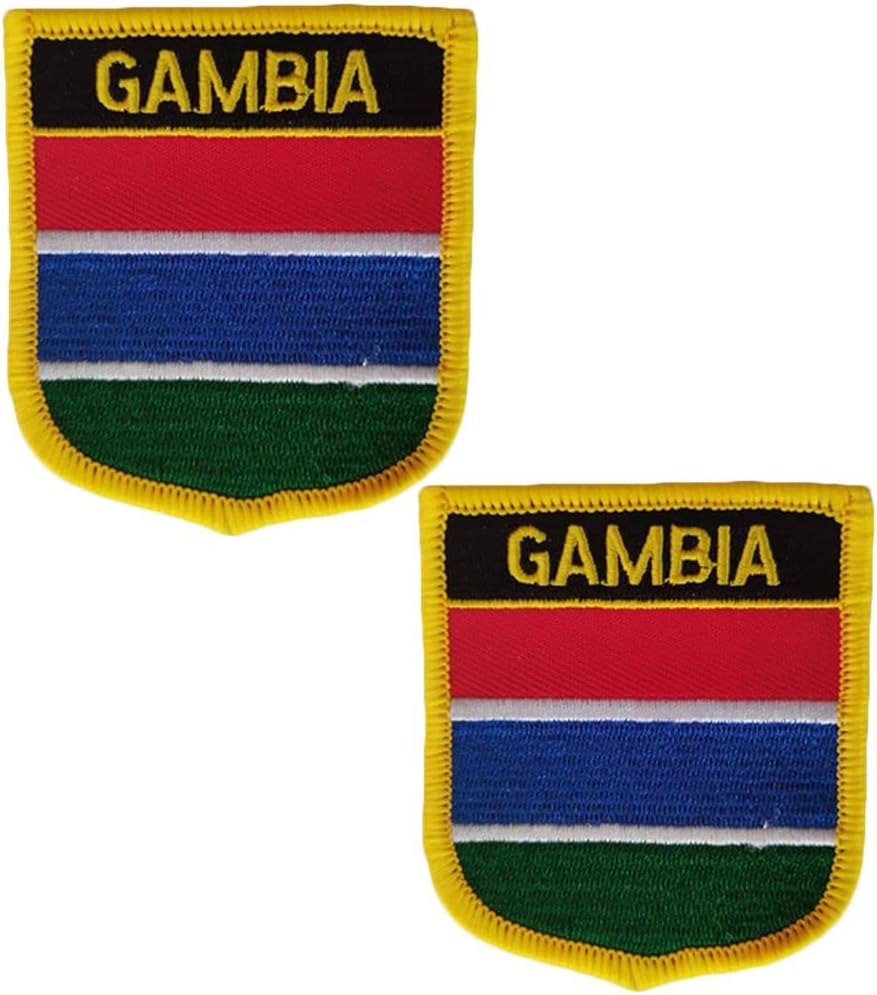 Amazon.com: Gambia Single Flag Embroidered Patches Tactical Morale Applique Fastener Iron On Sew ...