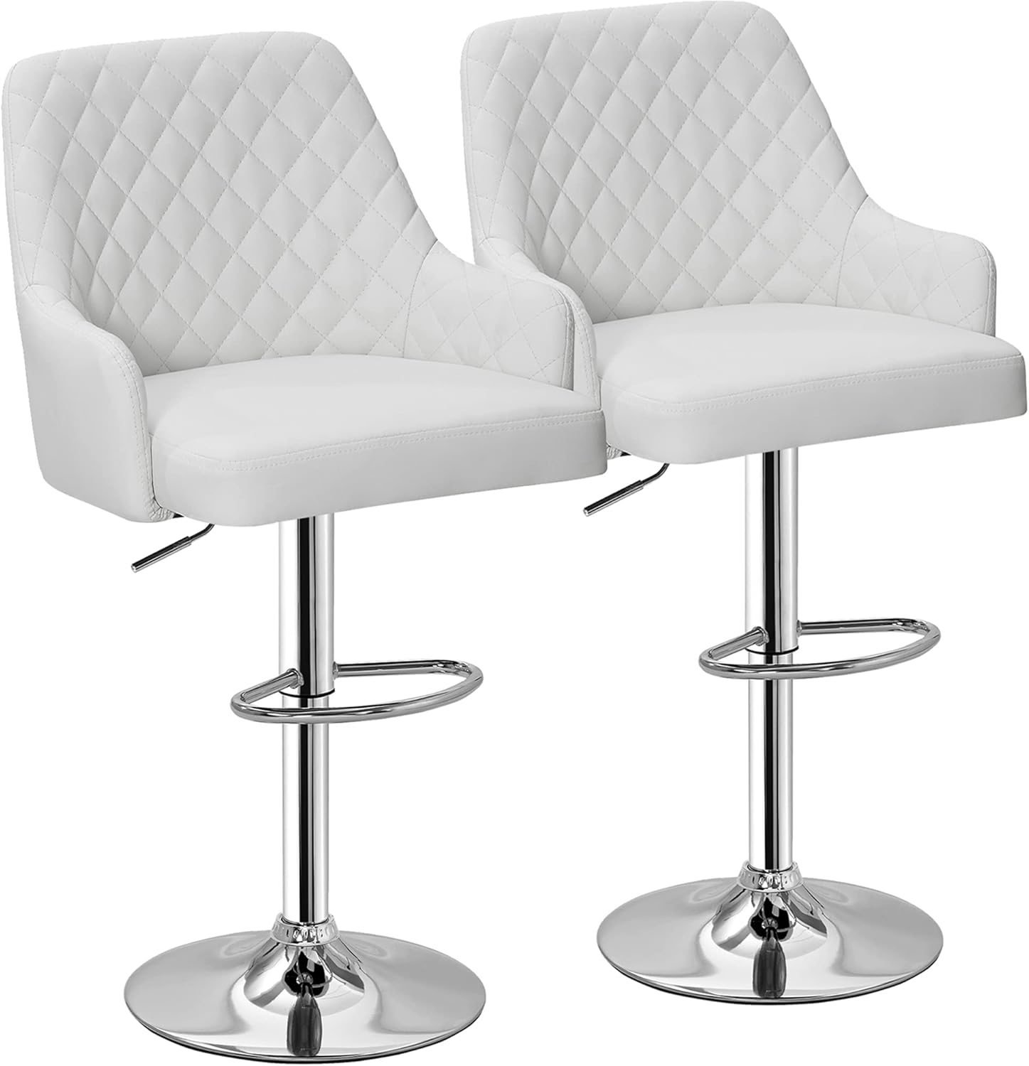 Amazon.com: VECELO Adjustable Bar Stools with Back, Bar Height Stools ...