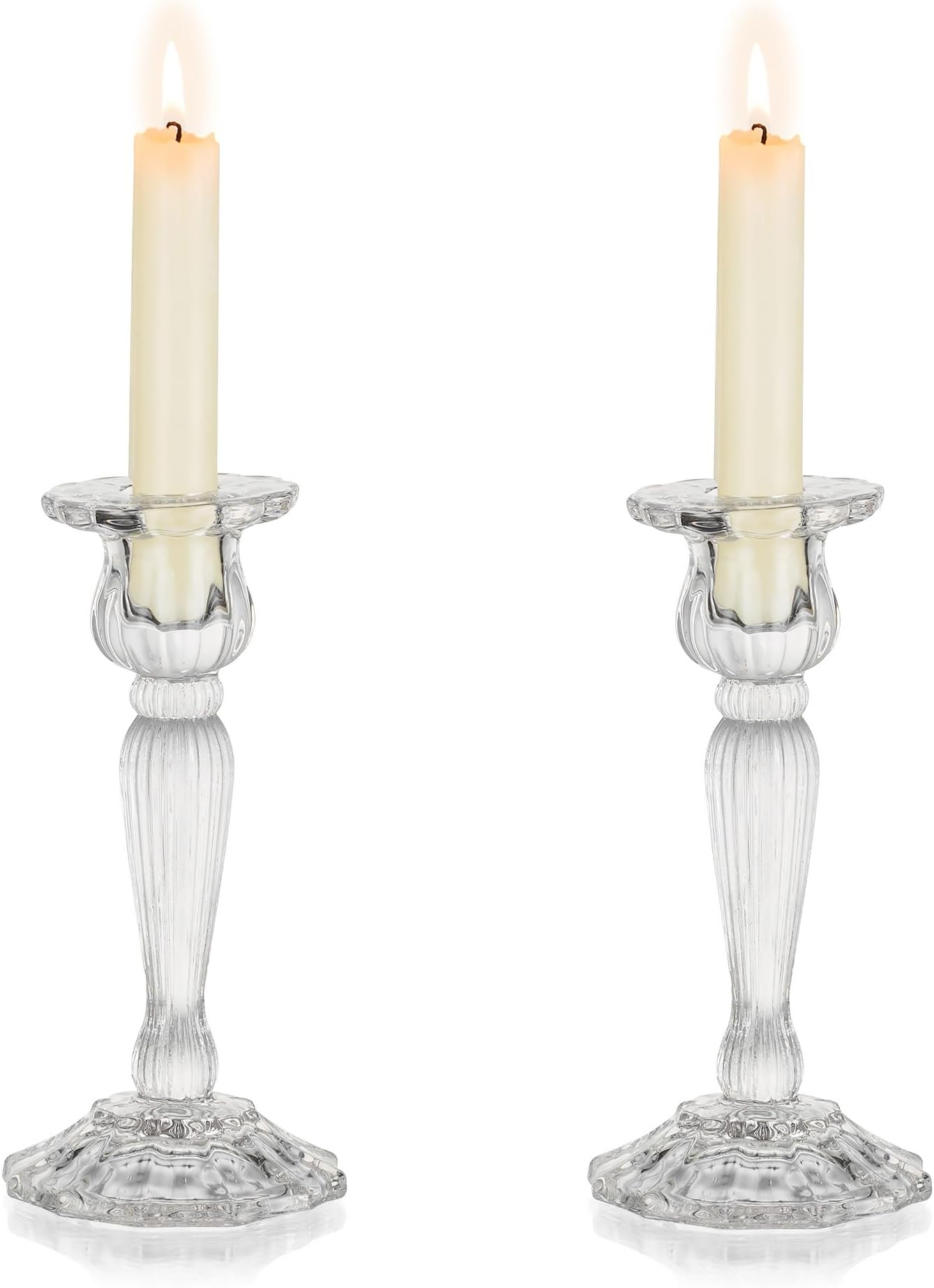 Amazon.com: Godinger 2-pc. Triumph Crystal Candlestick Set: Candlestick ...