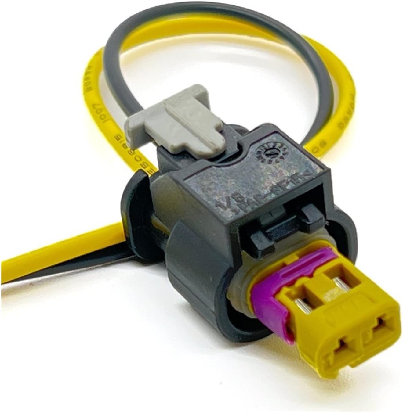 Amazon.co.jp: 2 ピン自動燃料インジェクター電子コネクタ配線ハーネスプラグケーブルピグテール 4F0973702A ゴルフ ...