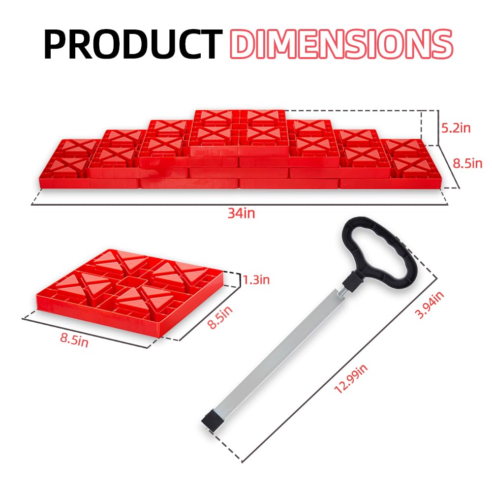 Snapklik.com : Homeon Wheels Camper Leveling Blocks, Ideal For Leveling ...
