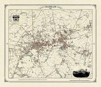 Oldham 1844 Map (Heritage Cartography Victorian Map Series): Adams ...