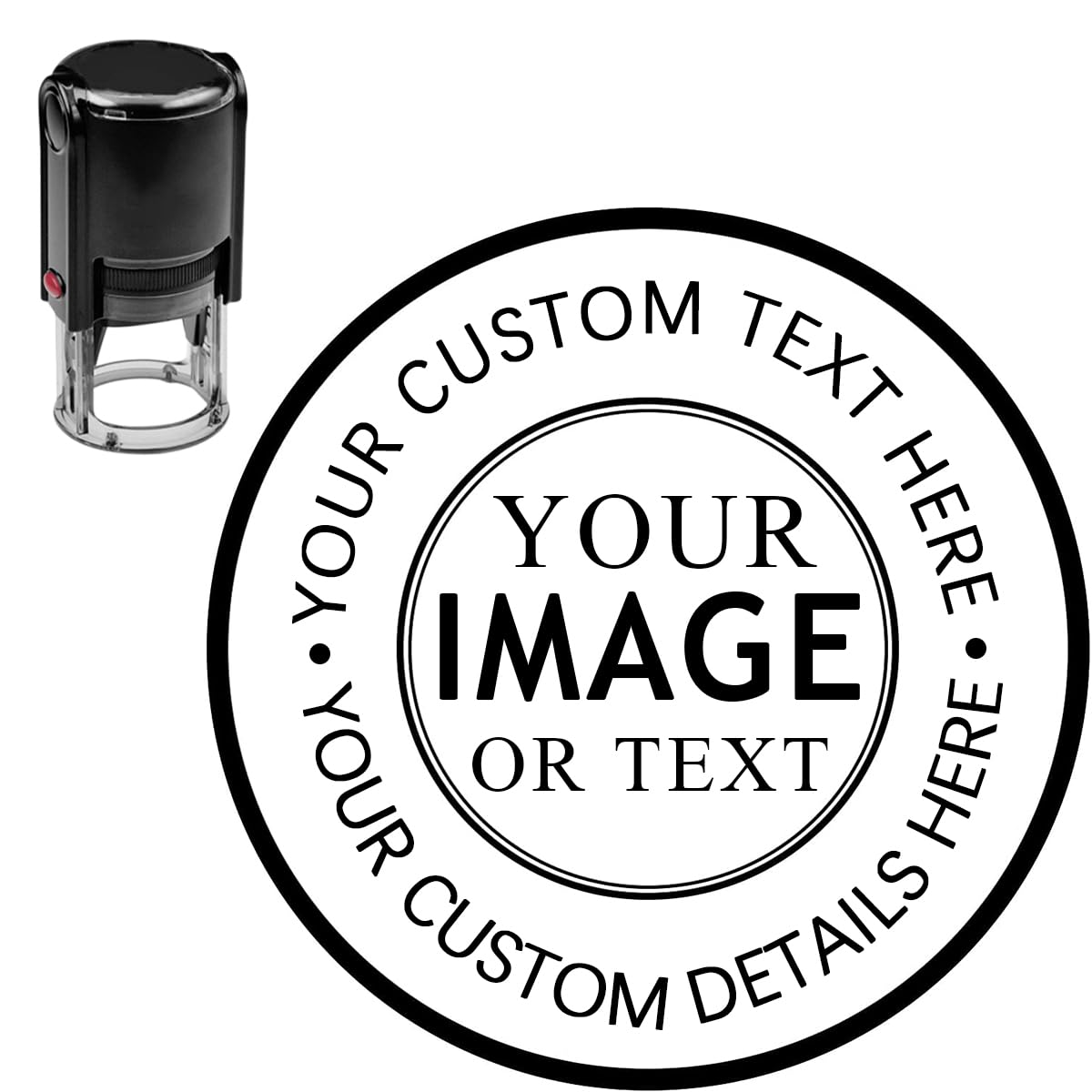 Amazon.com : Custom Logo Stamp Personalized Image Self Inking Stamper ...