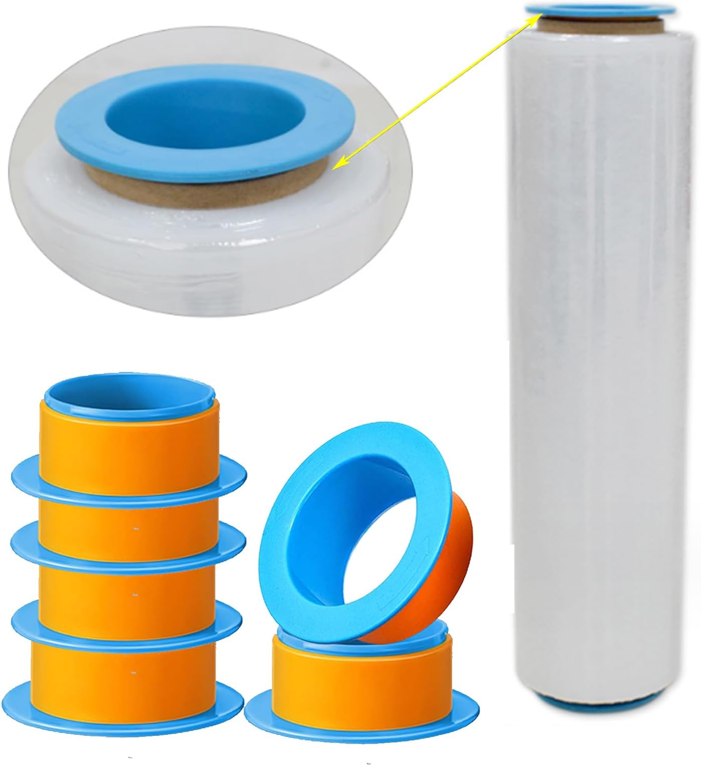 Amazon.com : MotBach 4 Pairs Blue Color Plastic Stretch Film Hand Saver ...