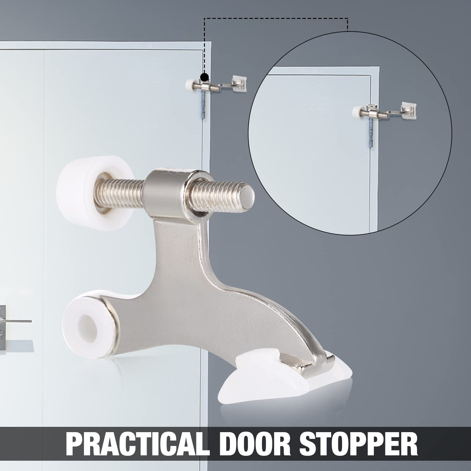 Snapklik.com : Chumia 20 Pieces Hinge Pin Door Stops Satin Brushed Door ...