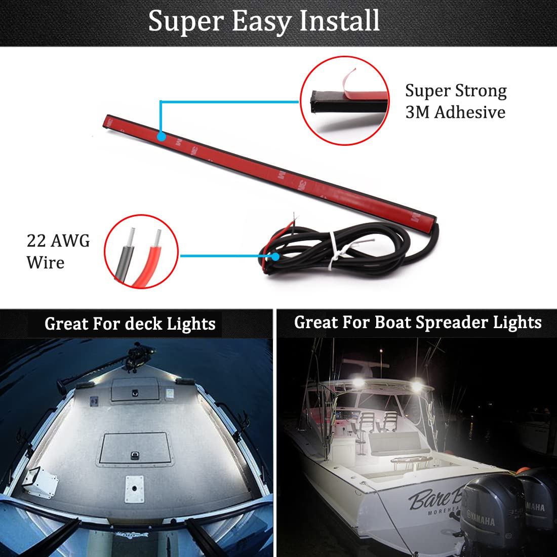 Snapklik.com : Boat Lights For Night Fishing, Marine Led Strip Lights, Boat Deck Lights, Boat ...